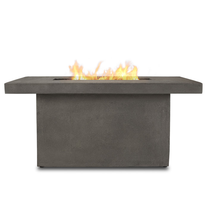Ventura Rectangle Chat Height Gas Fire Table by Real Flame & Reviews | Birch Lane